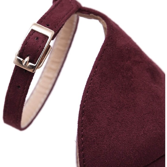 Shoes | Burgundy Sexy Furry Toe Vamp Womans Shoe New | Poshmark